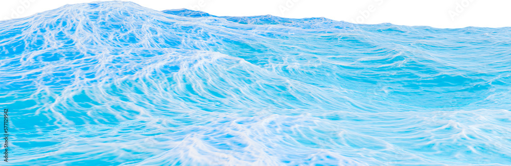 Horizon of the sea on a transparent background. Seascape, water surface ...