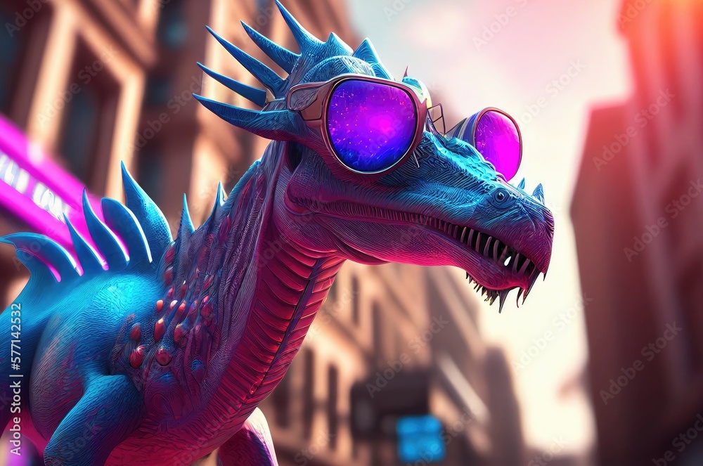 Dinosaur Coder Generative AI Stock Illustration | Adobe Stock