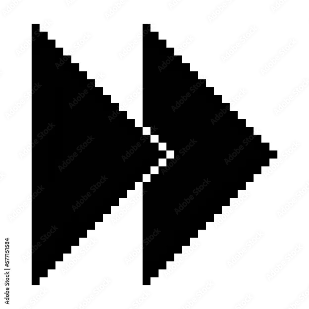 Fast forward button icon black-white vector pixel art icon Stock Vector ... Fast forward button icon black-white vector pixel art icon Stock Vector ...