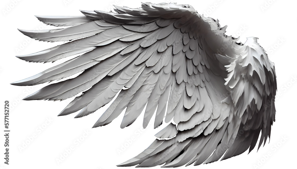 Angel wings isolated on white transparent background Stock Illustration ...