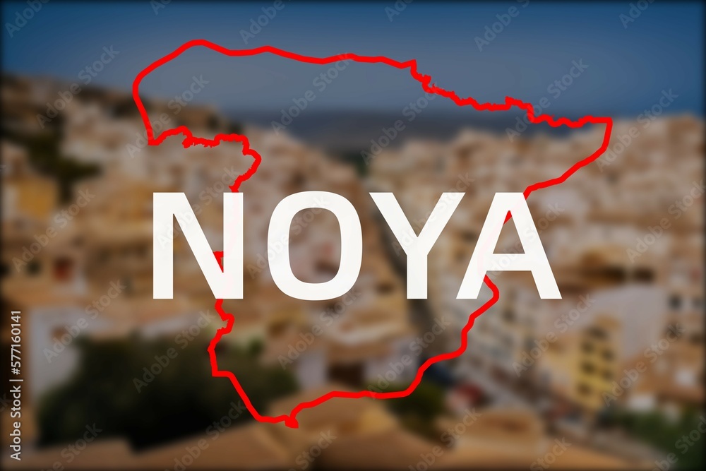 Noya: Der Name der spanischen Stadt Noya in der Region Galicia vor ...