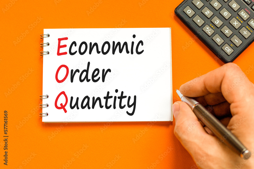 EOQ economic order quantity symbol. Concept words EOQ economic order ...