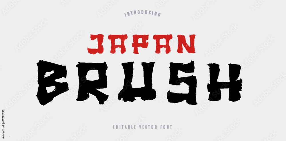 minoru, the Japanese or Chinese style font with grunge distressed ...