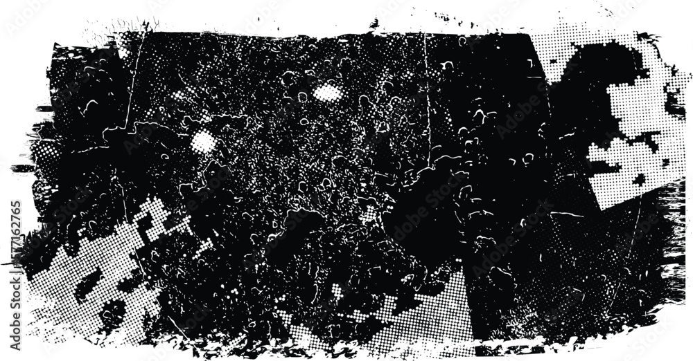 Glitch distorted grungy isolated banner . Design element for brochure ...