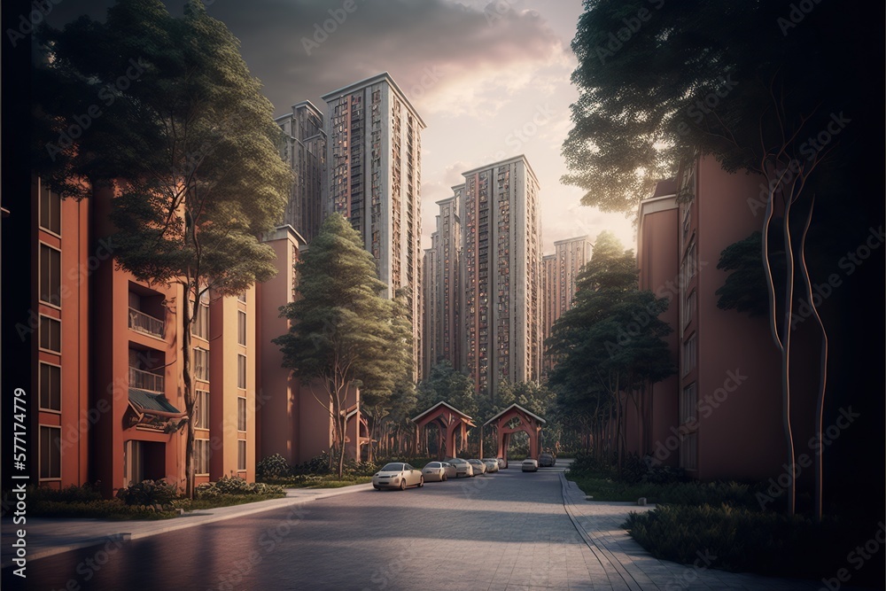 residential development in rapidly urbanizing, concept of Urban Renewal ...