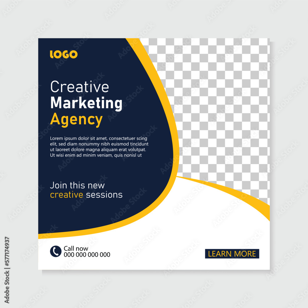 Simple and modern social media post design. Stock Vector | Adobe Stock