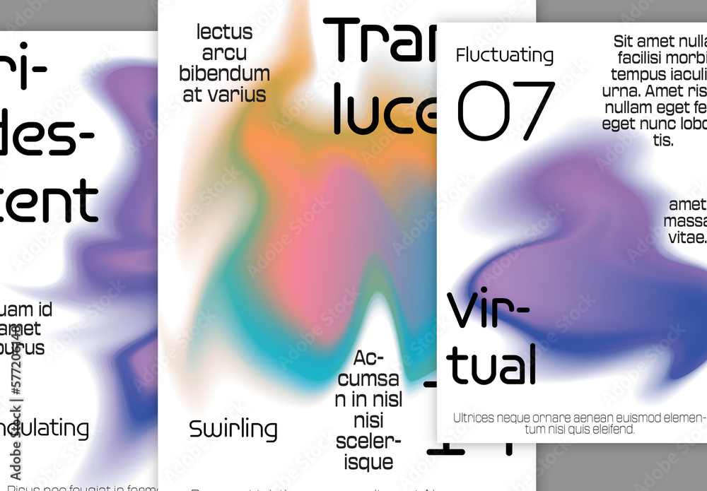 Flyer A4 Plasma Futuristic Glow Fluid Soft Gradient Shape Stock ...