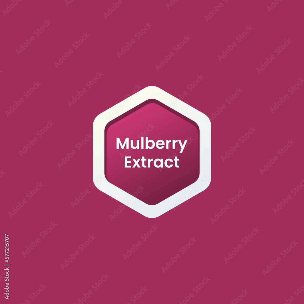 Mulberry extract icon vector or Mulberry extract label vector isolated ...