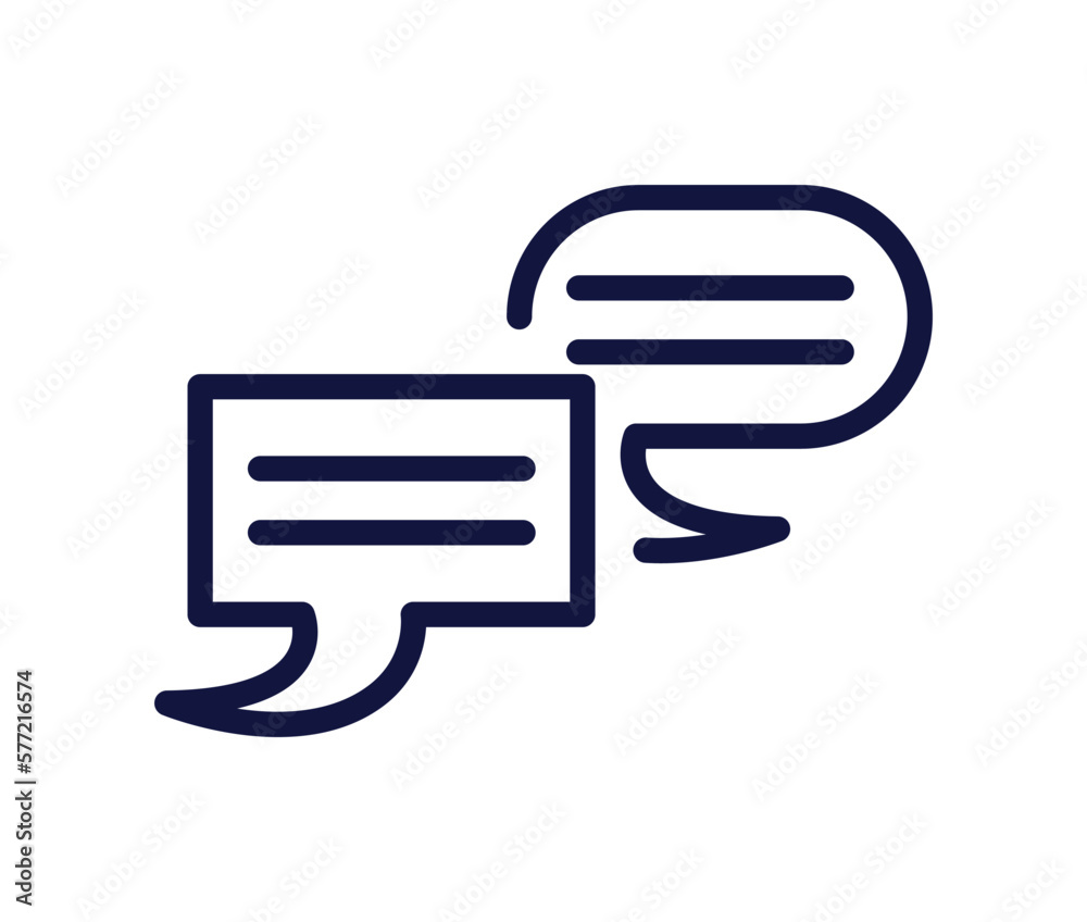 Simple business icon. Communication, dialogue, conversation or talk ...