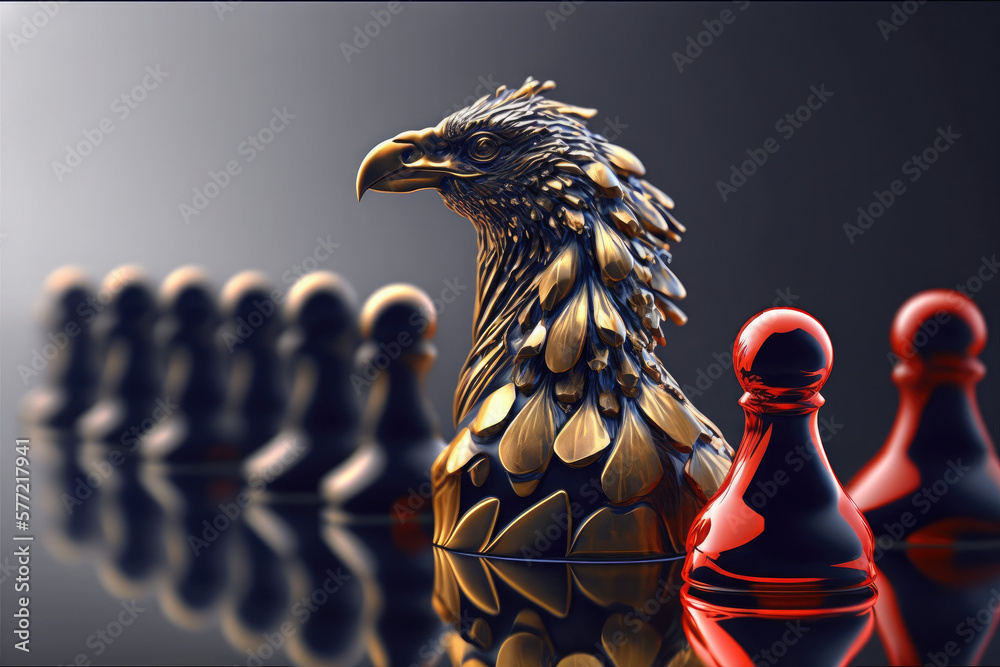 Eagle is a leader of chess pieces that leads the team to victory ...