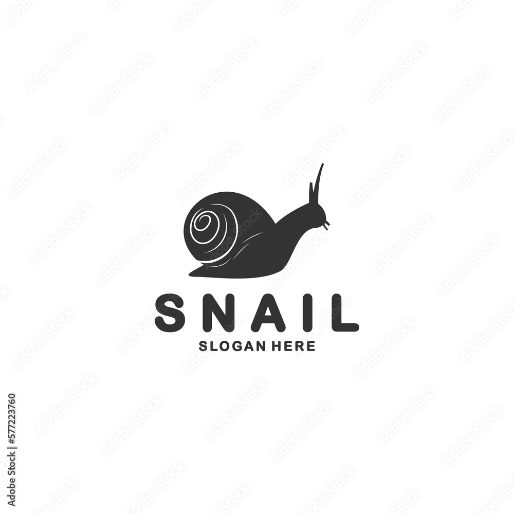 cute and recognizable snail logo in white background Stock Vector ...