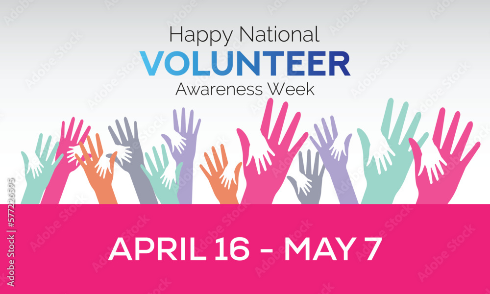 Vector illustration on the theme of NATIONAL VOLUNTEER awareness Week ...