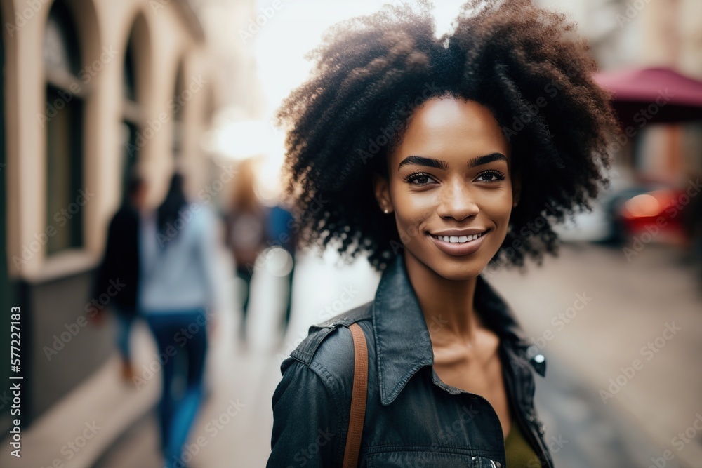 Beautiful brunette woman with mixed skin and black hair, captivating ...