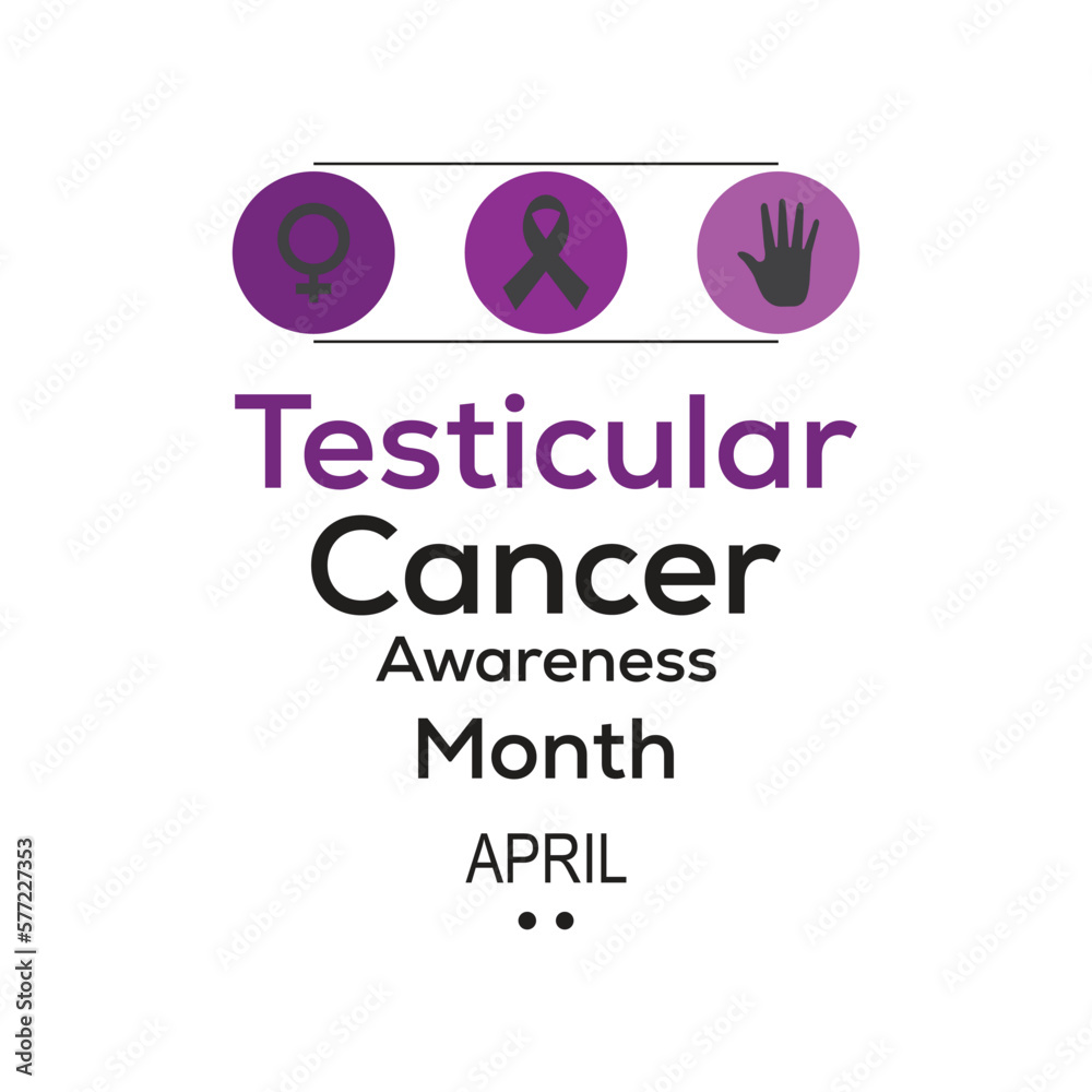 Vector Illustration On The Theme Of Testicular Cancer Awareness Month