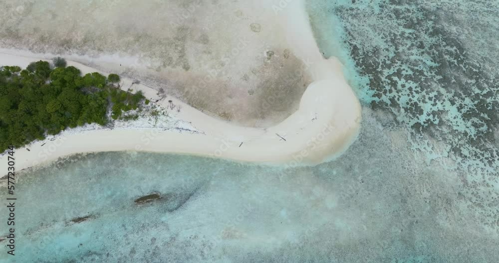 Video „Tropical island Mataking with coral reef and atoll view from ...