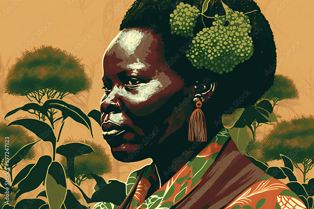 Wangari Maathai founding the Green Belt Movement in Kenya made with ...