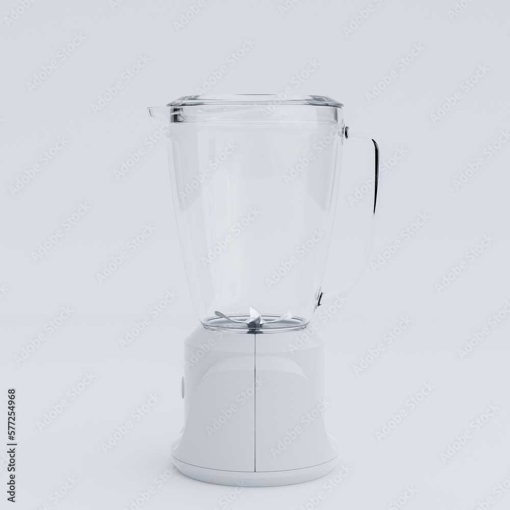 Side view white modern cooking blender concept premium photo 3d render ...