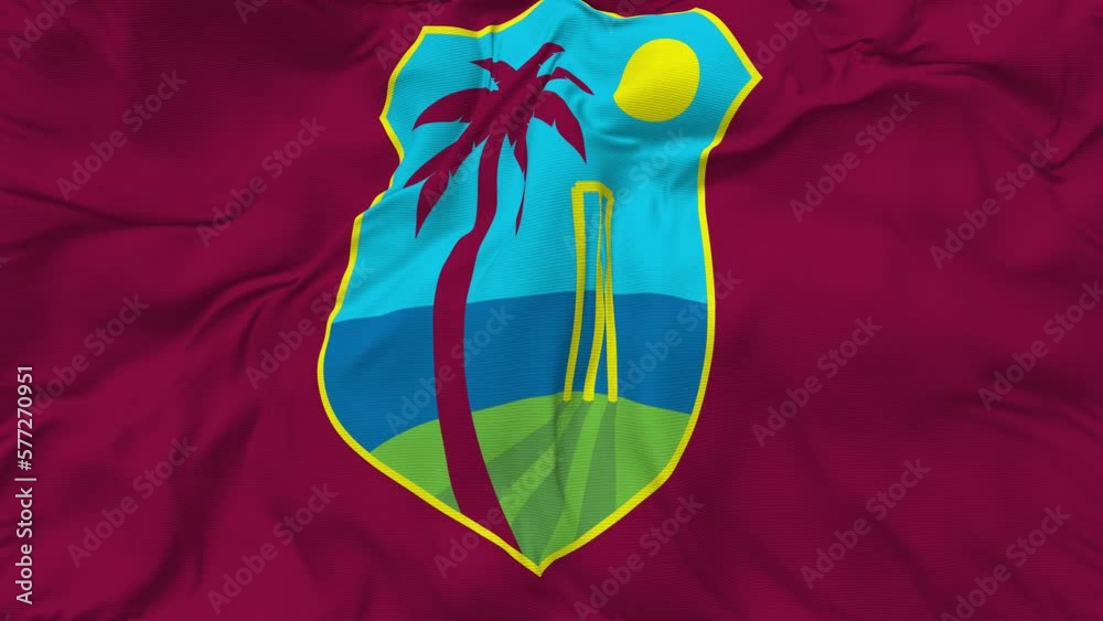 West Indies cricket team Flag Seamless Looping Background, Looped Bump ...