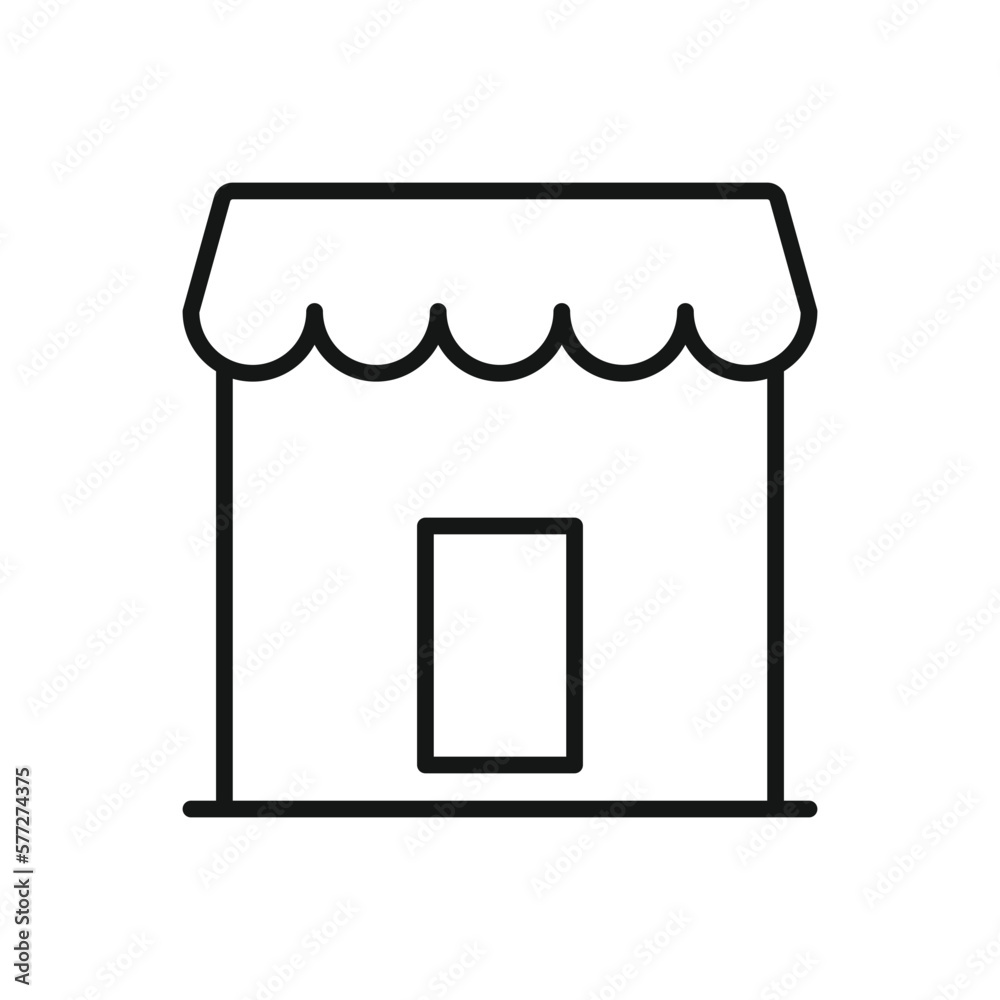 Editable Icon of Shop, Vector illustration isolated on white background ...
