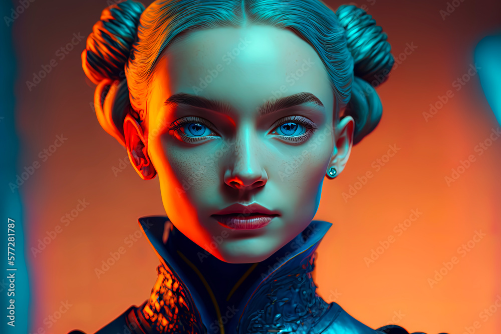 Aesthetic Android: Welsh Supermodel Stands Out in Bold, Vividly Colored ...