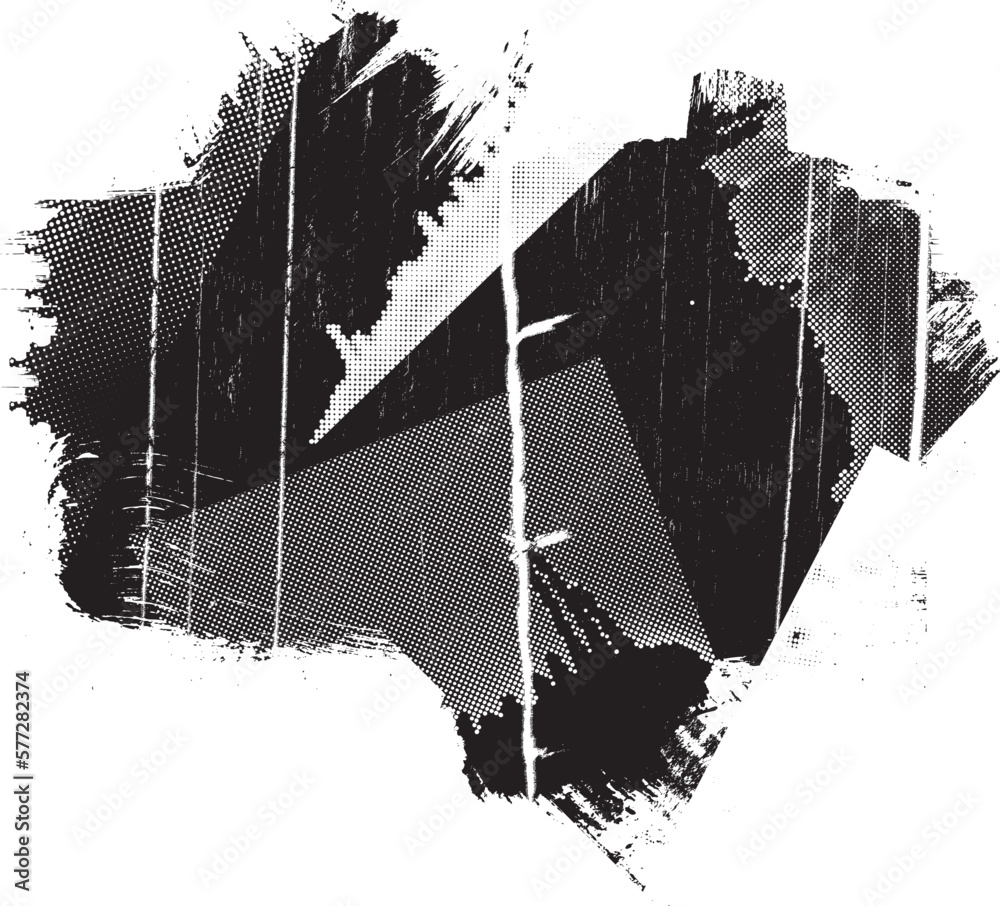 Glitch distorted grungy isolated banner . Design element for brochure ...