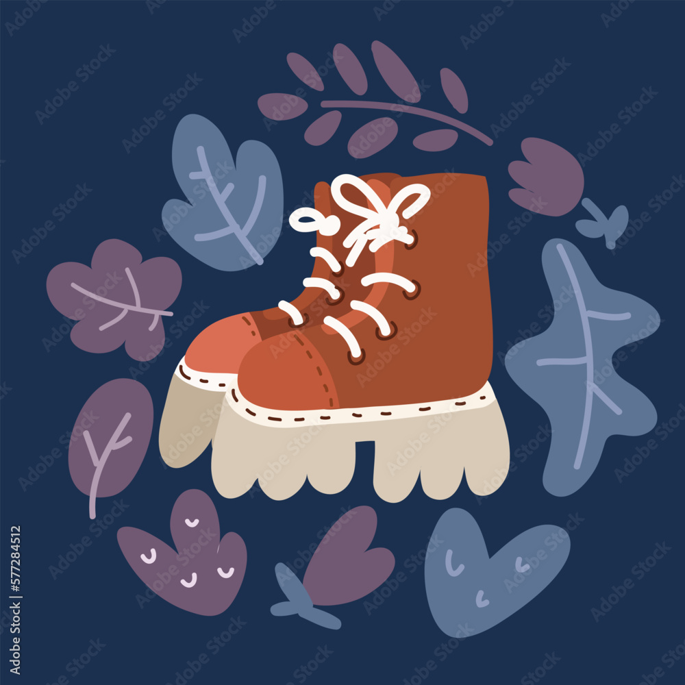 Cartoon vector illustration of fashion boots Stock Vector | Adobe Stock