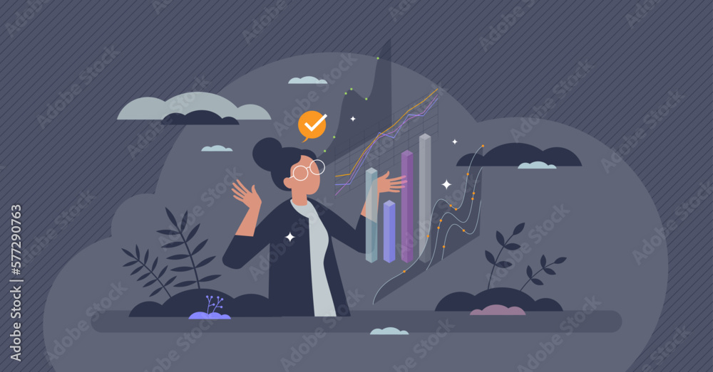 Data visualization and financial report representation tiny person ...