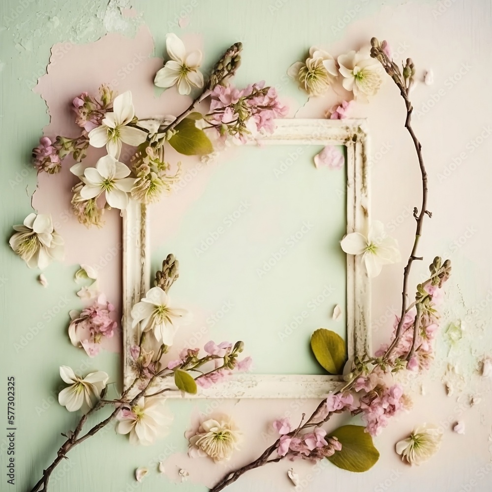 Flora-themed greeting cards. Featuring soft pastel colors and beautiful ...