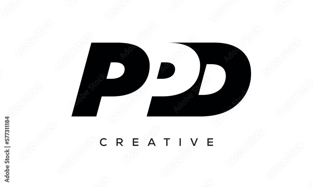 PPD letters negative space logo design. creative typography monogram ...
