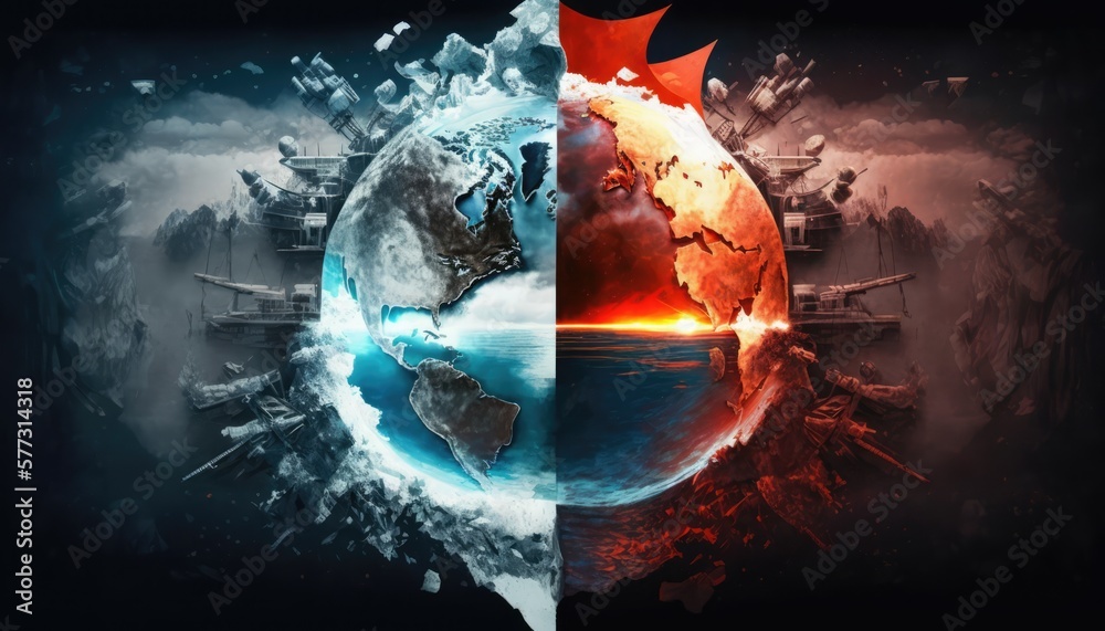 Vintage Cold War Era Illustration - Ideal for Political and Military ...