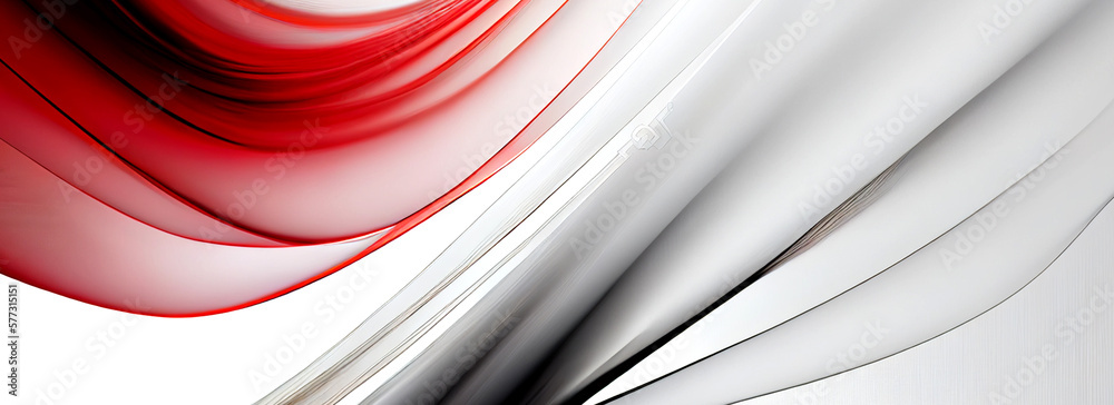 Abstract Red And Gray Smooth Waves Motion Background. Stock ...