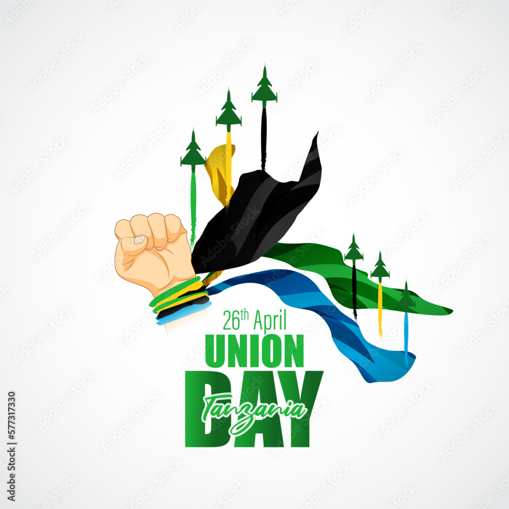 Vector illustration for happy union day Tanzania Stock Vector | Adobe Stock