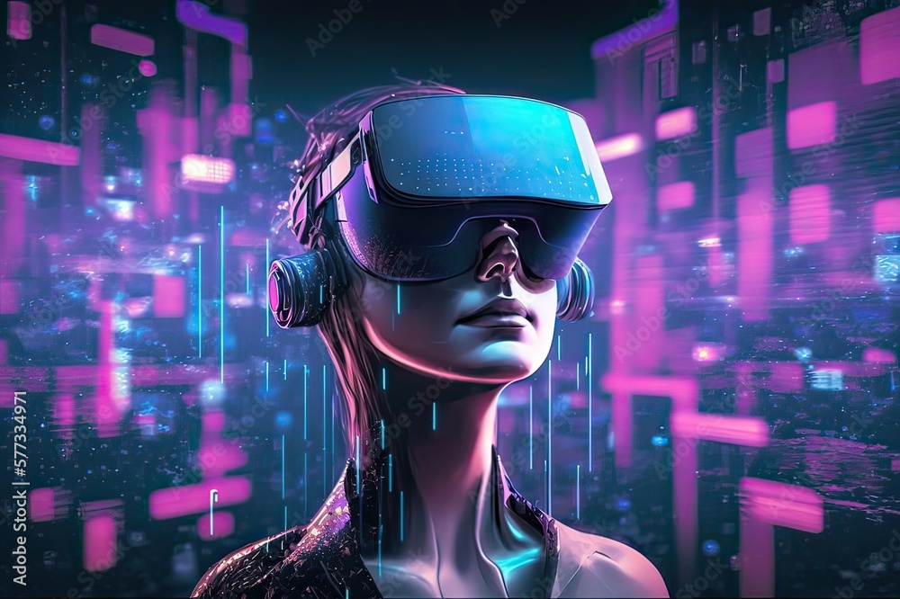 Futuristic tech: Metaverse, VR, AR, Web3, Platforms, NFTs, DeFi. Photo ...