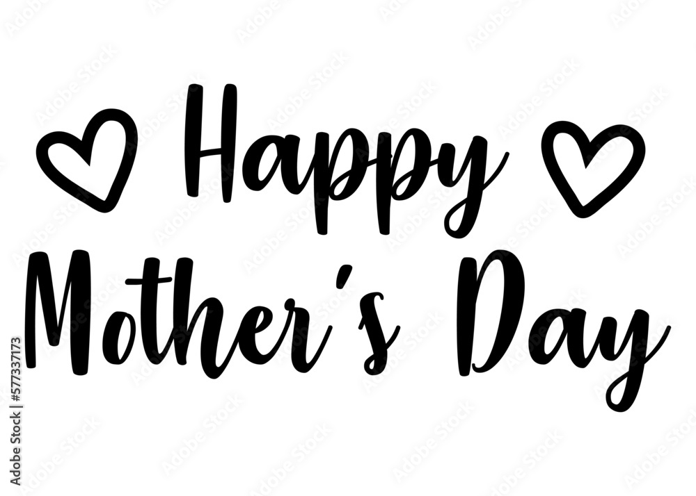 Letras de la palabra Happy Mother's Day en texto manuscrito con ...