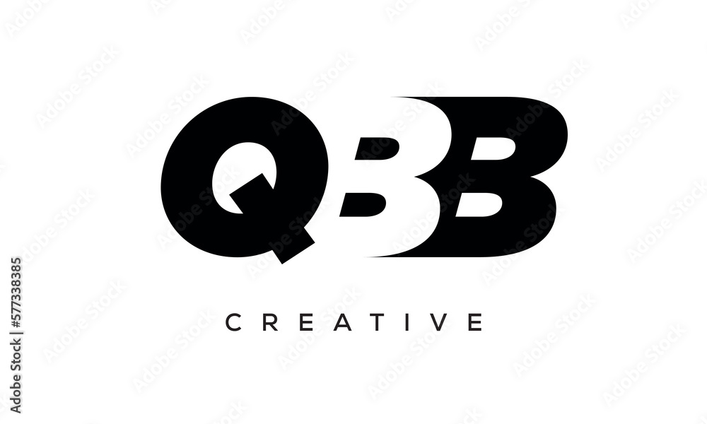 QBB letters negative space logo design. creative typography monogram ...