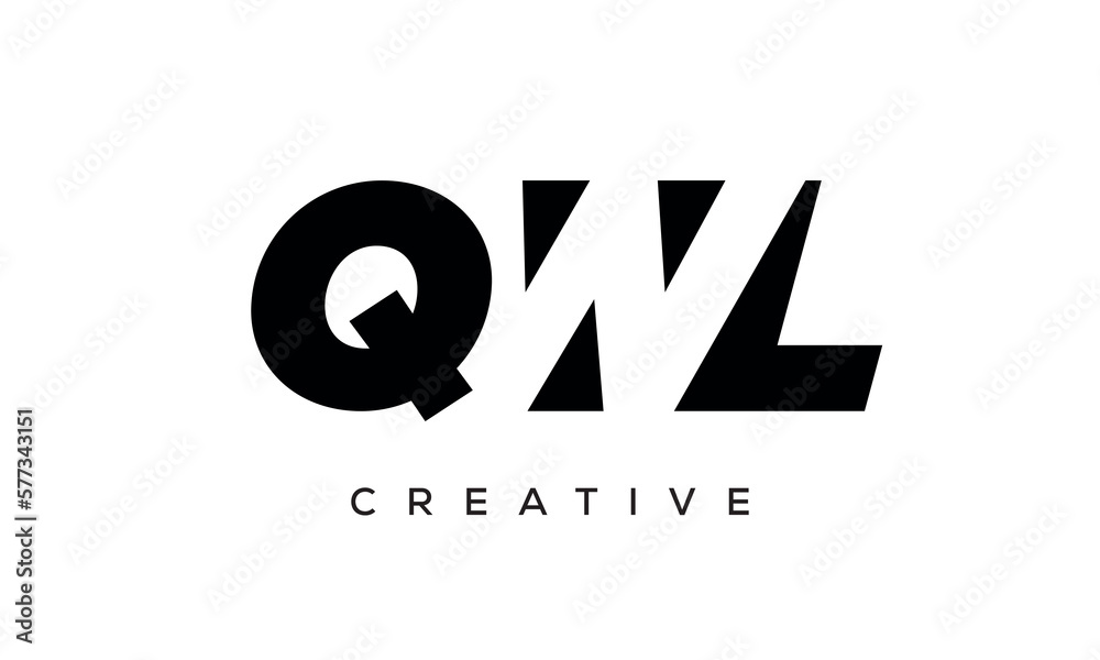 QWL letters negative space logo design. creative typography monogram ...