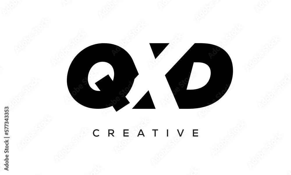 QXD letters negative space logo design. creative typography monogram vector Stock Vector | Adobe ...