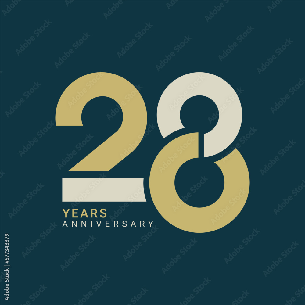 28, 28th Years Anniversary Logo, 8 birthday, Vector Template Design ...