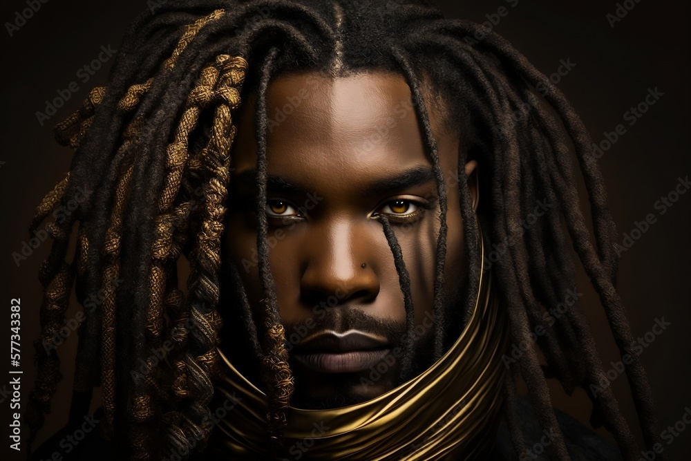 black man beautiful skin texture with beautiful lashing dreadlocks ...