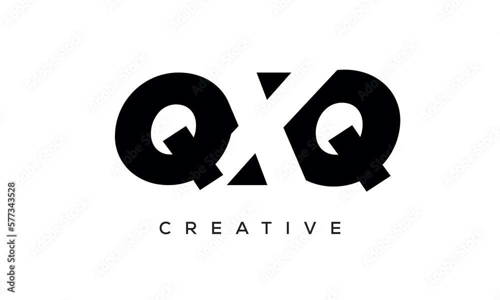 QXQ letters negative space logo design. creative typography monogram ...