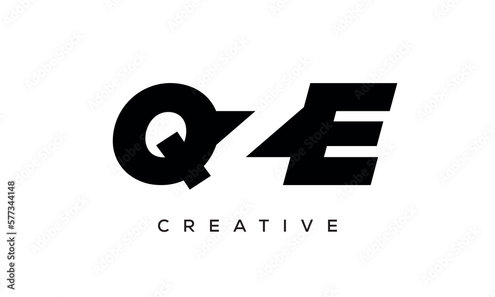 QZE letters negative space logo design. creative typography monogram ...