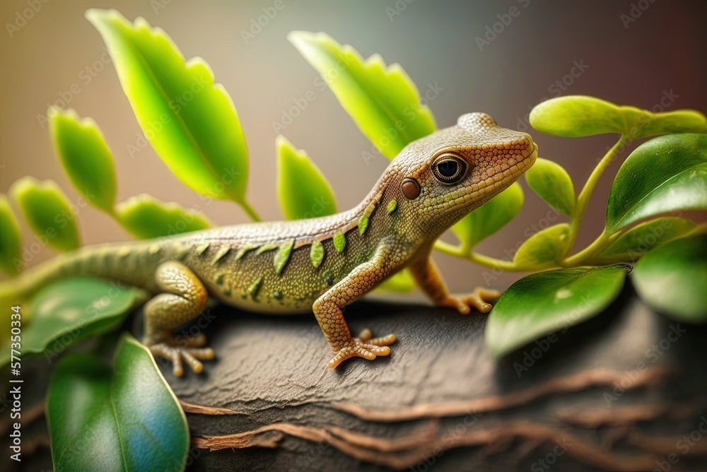 Little skink of the olive tree, usually a baby. Beautiful indonesian ...