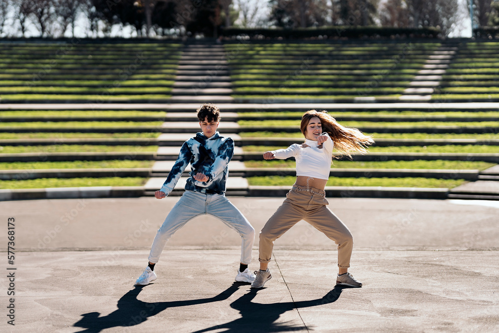 Cool Friends Dancing Stock Photo | Adobe Stock