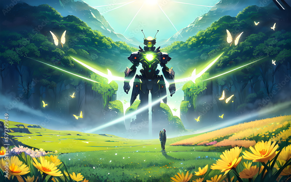 Anime backround magical drawing virtual enviornment wonderland forest ...