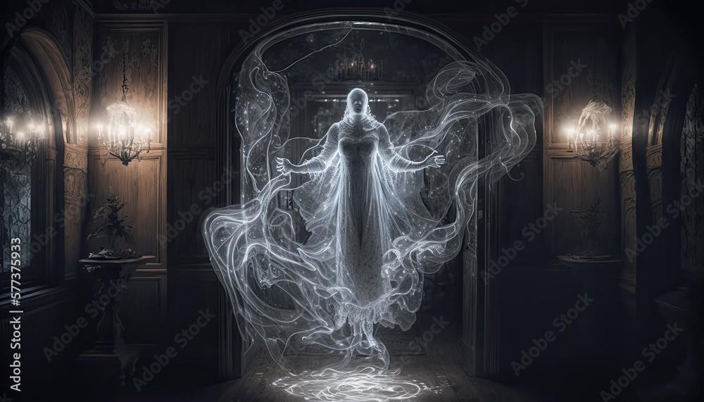Mystical and ethereal floating entity, fantasy, Generative AI Stock ...