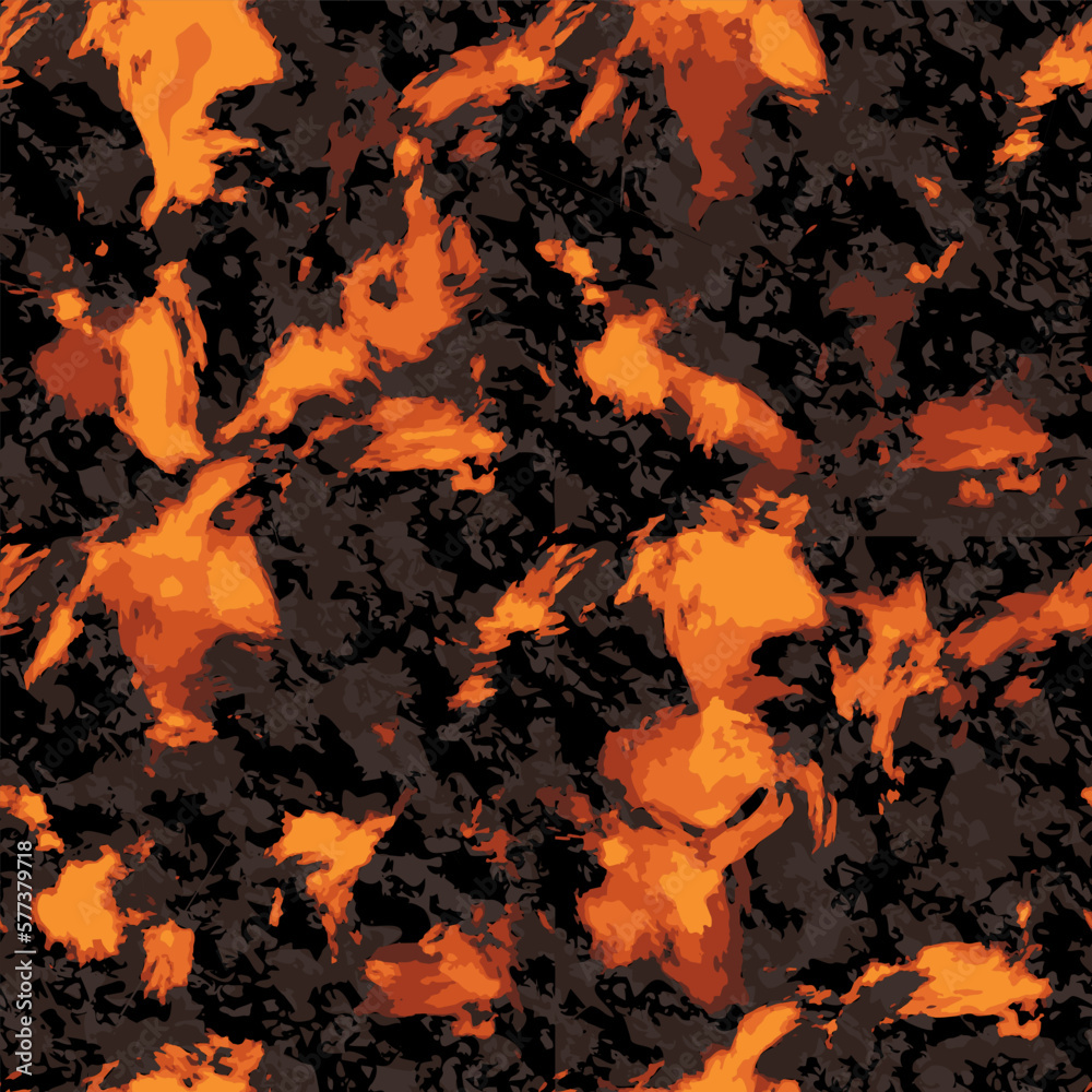 Molten lava pattern. Hot magma flow, red on black rock stone . Volcano ...
