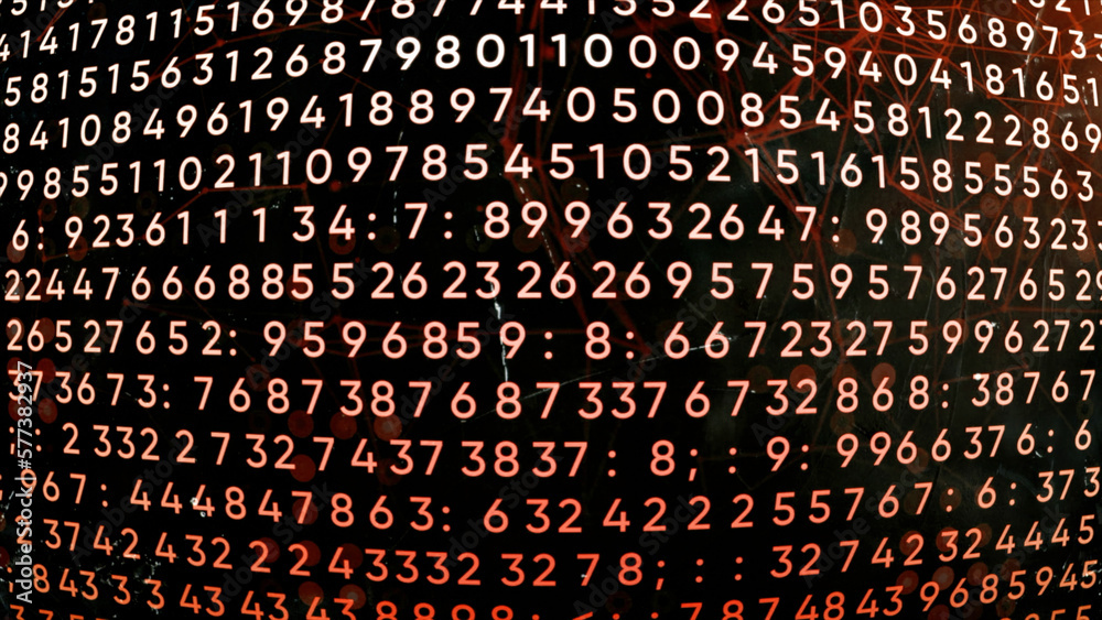 Programming on a black background with red illumination. Motion. Dark ...