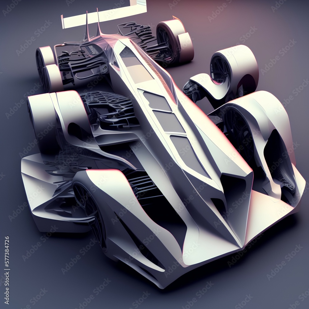 3D rendering - structural analysis on a racing car - generative ai ...