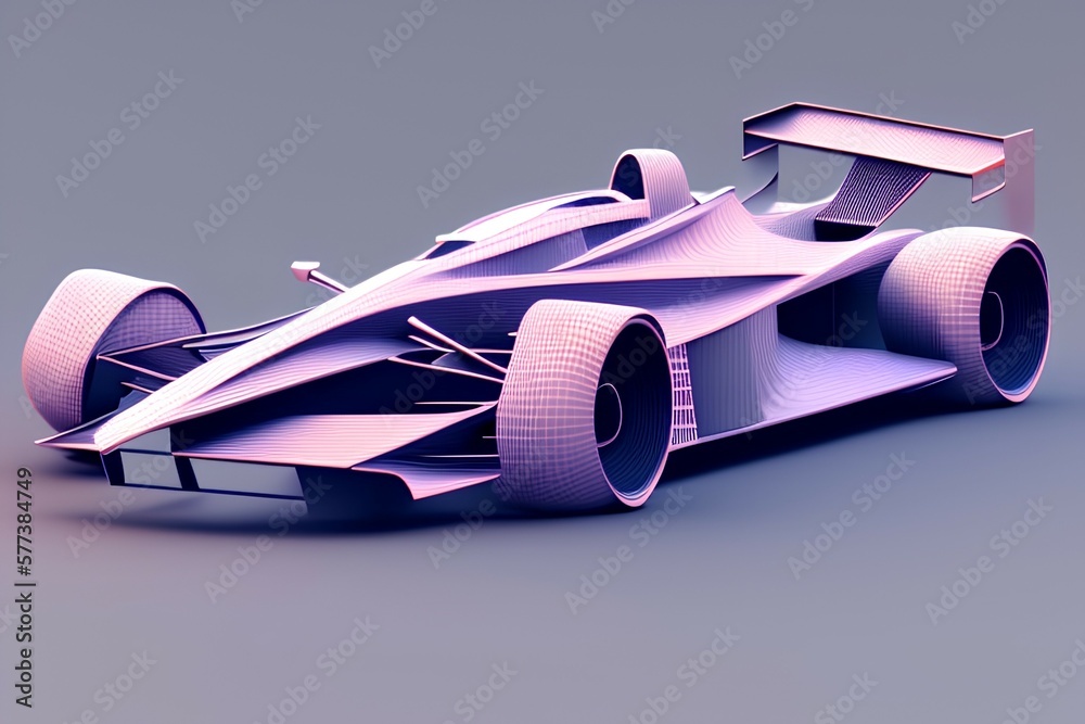 3D rendering - structural analysis on a racing car - generative ai ...