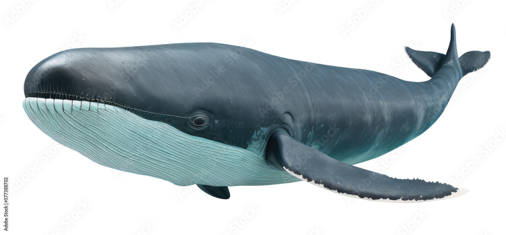 ภาพประกอบสต็อก Blue whale isolated on transparent background ...
